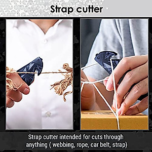 Black Pocket Knife - Serrated Sharp 3,5" Blade Folding Knives - Spring Assisted EDC Tactical Hunting Camping Knofe with Wire Cutter Glass Breaker and Pocket Clip for Men Women - Best Gift Idea HB 207