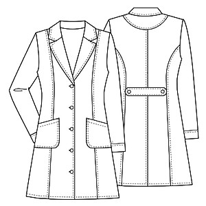 Cherokee Women Scrubs Lab Coats 36" 2410, L, White