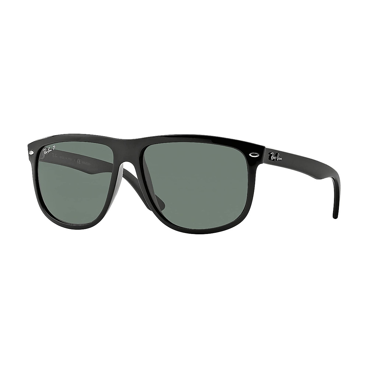 Ray-Ban RB4147 Boyfriend Sunglasses + Vision Group Accessories Bundle (Black/Dark Green Polarized (601/58),60) for unisex-adult