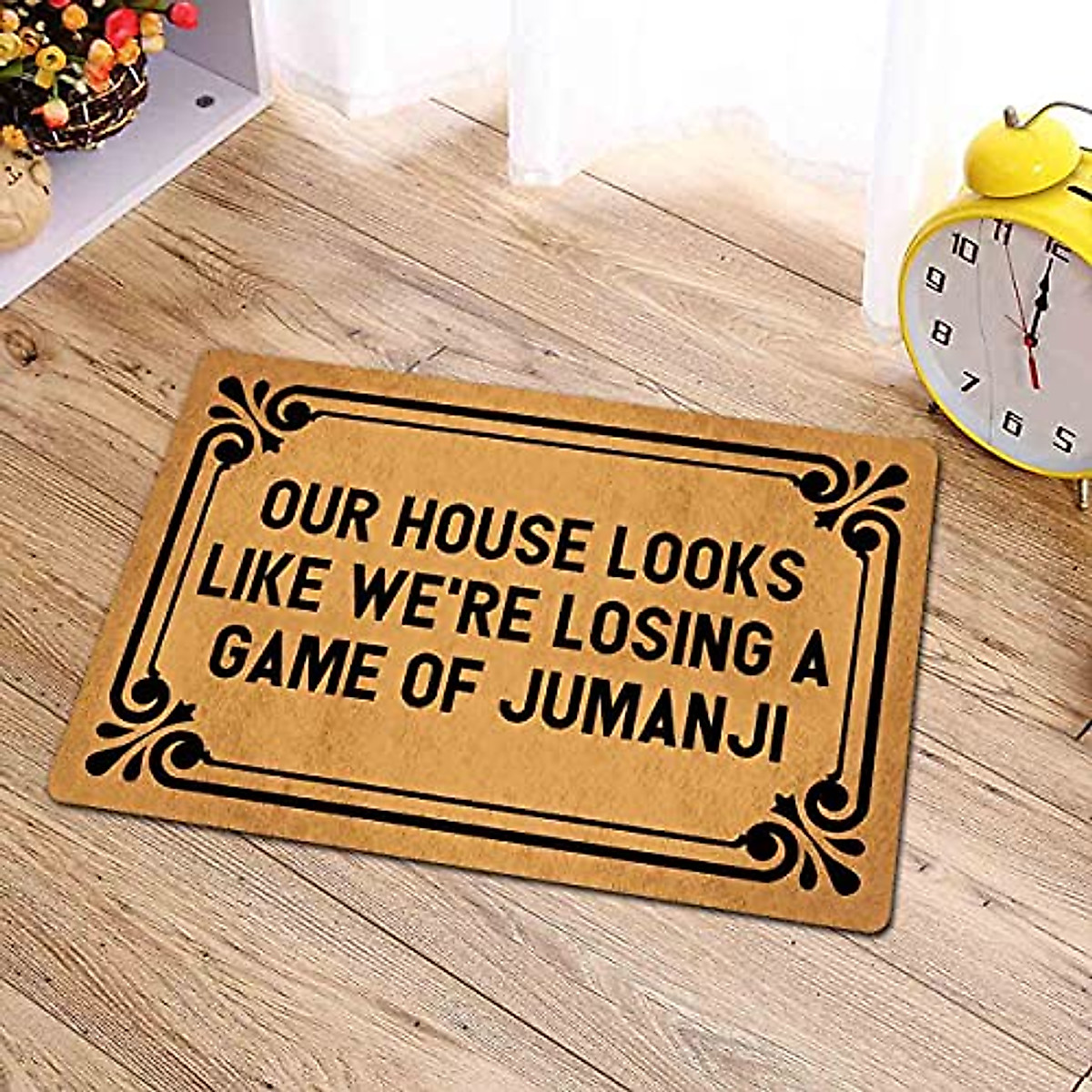 LuckyChu Our House Looks Like We're Losing A Game of Jumanji Funny Floor Mat Rug Non-Slip Entrance Indoor Outdoor Bathroom Kitchen Home Doormat Rubber 23.6 by 15.7 inch