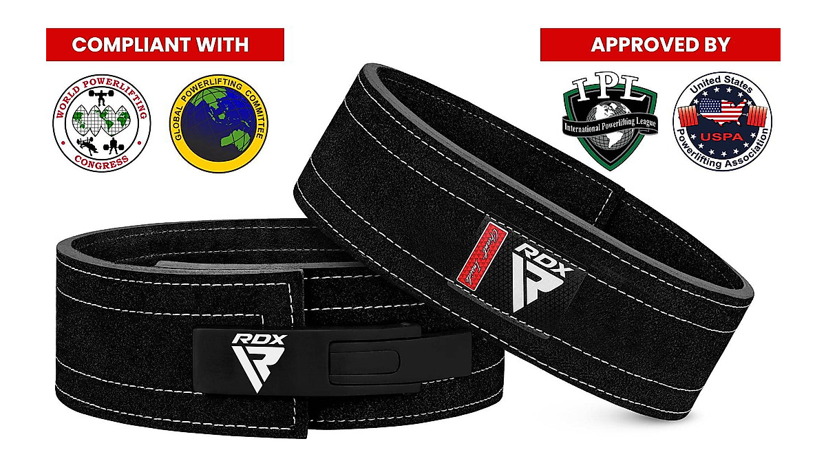 RDX Powerlifting Belt - 10mm Leather Support for Heavy Weights