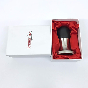 Krome Dispense 53 mm Stainless Steel Round Handled Krometamp Coffee Tamper, Barista Flat Base Style- C2279