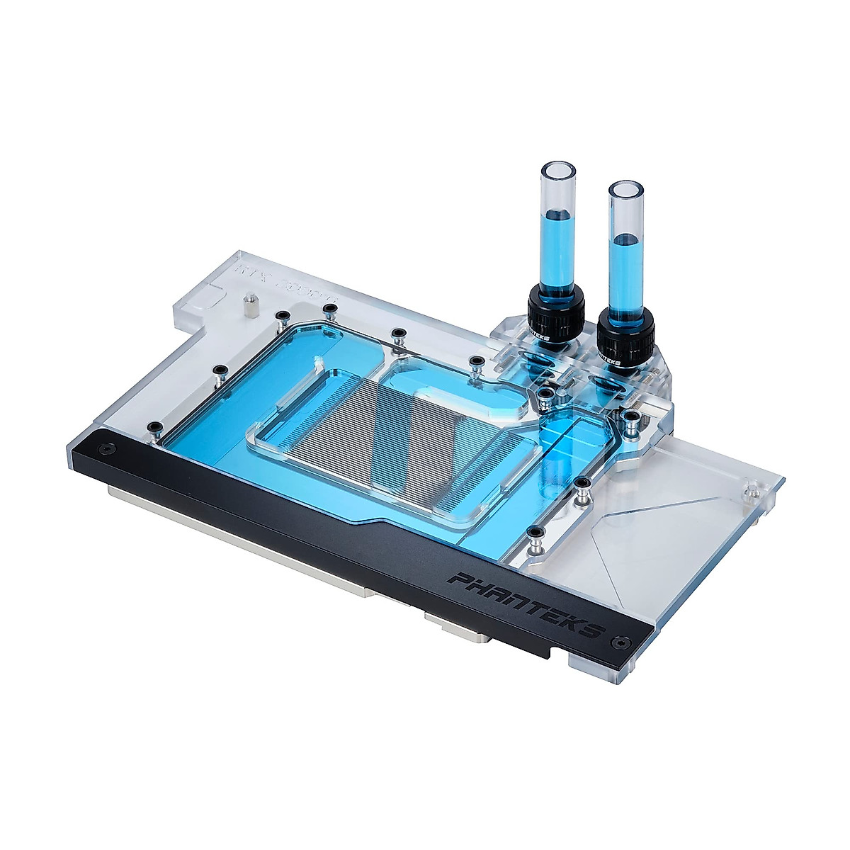 Phanteks (PH-GB3090TIGB_BK01_BP) Glacier G3090Ti GIGABYTE for GIGABYTE AORUS Xtreme/Gaming RTX 3090 Ti, Nickel-Plated Copper Block, Acrylic, Aluminum Cover Plate, Digital-RGB, Black