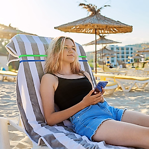 ANCIRS 15pcs Towel Bands for Beach Chairs, Silicone Beach Chair Clips for Fixing Towel, Multi-Functional Windproof Towel Bands Holder for Beach Chairs Cruise