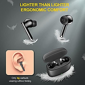 yobola Wireless Earbuds, Bluetooth Earbuds in Ear Deep Bass HiFi Stereo, IPX7 Waterproof Bluetooth Headphones 5.3 Touch Control, Wireless Headphones 4 Microphone Clear Call, Lightweight and Fit