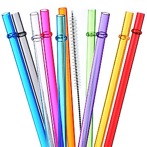 ALINK 10 Triatan Reusable Straws + 12 Reusable Boba Tea Straws
