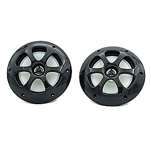 Kenwood KFC-1613MRB/W 6.5 Inch 2 Way Coaxial Waterproof Marine/Motorsports/Car Speakers, Pair, 4 Ohm, 100 Peak Watts (Black)