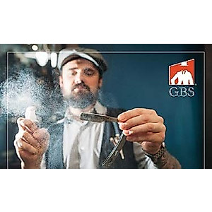 G.B.S Black Wood Finish Scales 5/8in Straight Razor, Shaving Razor with Black Wooden Handle, Includes Sharpening Strop, Paste and Stainless Steel