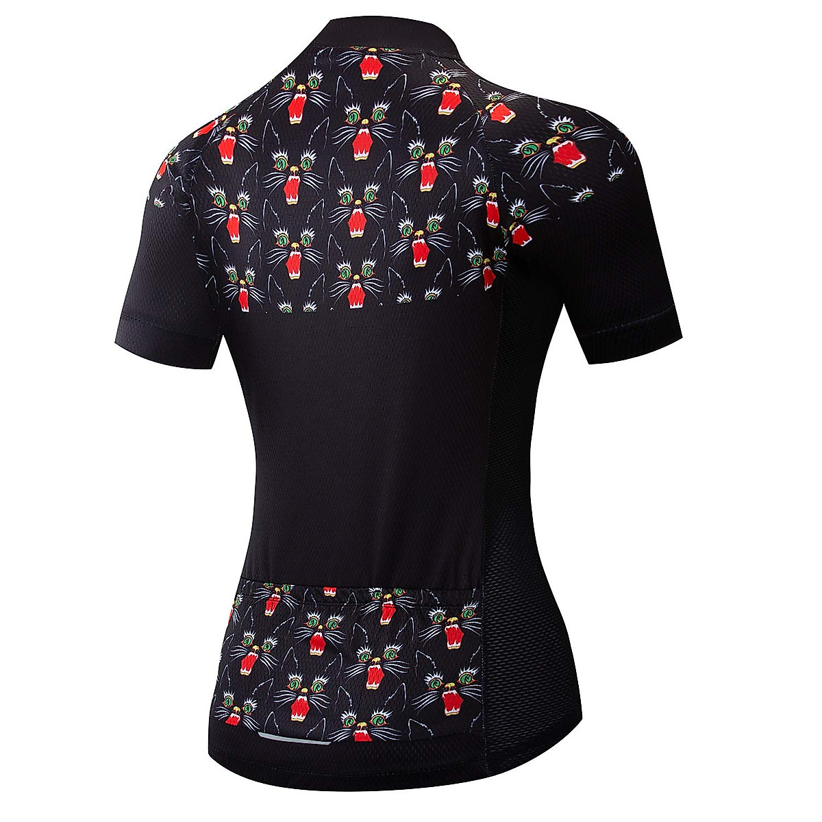 Women's Cycling Jersey Tops Summer Short Sleeve Full-Zip Clothing Bike Shirt Elegant Flowers