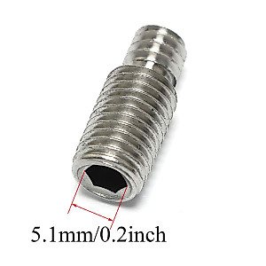 Pro Bamboo Kitchen Archery Bow Screw Bolt Bow Shock Absorber Counterweight Conversion Screw 1/4" to 5/16" Composite Pulley Bow Outdoor Competition Shooting Archery Nut Bolt