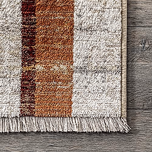nuLOOM Marita Distressed Geometric Area Rug, 5' x 8', Beige