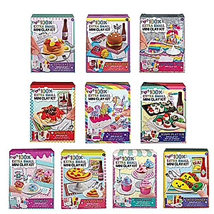 Fashion Angels Extra Small Mini Clay Kits (12317) - Air Dry Modeling Clay for Kids, Mini Food Kits Set (Set of 10 Kits), Mini Clay 10 Kit Set