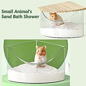 Hamiledyi Hamster Sand Bath Small Animals Sand Clean The Dust Gerbils Bathing Sand for Dwarf Syrian Hamsters Chinchilla Guinea Pigs Rats Lemming Mice Degus or Other Small Pets 2.2lb Fine Sand