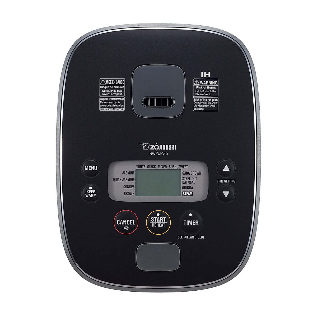 Zojirushi NW-QAC10 Induction Rice Cooker and Warmer, 5.5 Cup Capacity, Black, 9.25 x 12.25 x 7.88