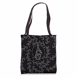 Moon Bat Line Retro Vampiric Dark Dwellers Goth Lover Gift Tote Bag
