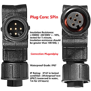 Deecaray NMEA 2000 (N2k) (Tee) 3 Port 5Pin M12 Thread IP67 Waterproof (Tee) T-Connector Compatible with Garmin Lowrance Simrad B&G Navico Networks