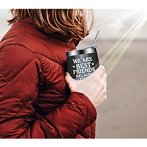 Fufendio Gifts for Best Friends Women - Best Birthday Gifts for Women, Female - Best Friend Christmas Gifts, Friendship Gifts - Insulated Coffee Mug Tumbler Cup