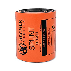 Universal First Aid Splint. Premium Quality Moldable Aluminum Splint for Injury Immobilization. Archer MedTech Brand