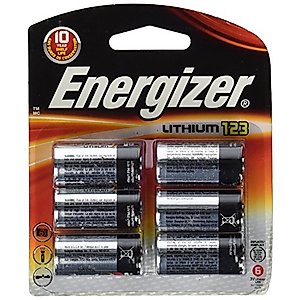 New Energizer 123 Lithium Photo Battery 6 Pack 3 Volts 10 Year Shelf Life for Digital Electronics