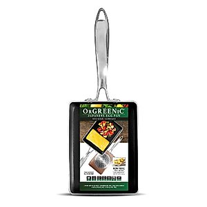 Orgreenic Non Stick Egg Pan - Lightweight & Scratch Resistant Omelet Pan Free from PFOA/PFOS, Small Frying Pan for Eggs Compatible with All Stove Top Designs, Metal Utensils & Ovens up to 500°F