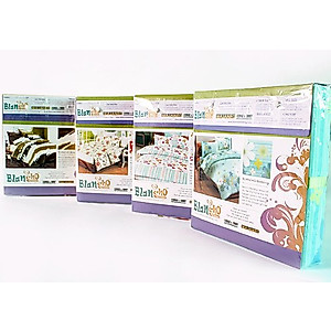 Blancho Bedding - [Rhythm of Colors] 100% Cotton 3PC Mini Comforter Cover/Duvet Cover Set (King Size)