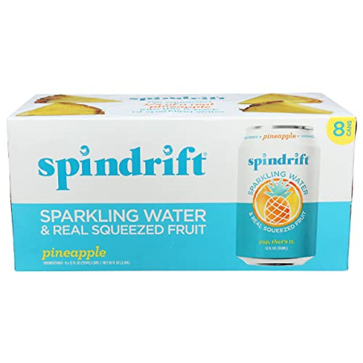 SPINDRIFT Pineapple Sparkling Water, 12 FZ