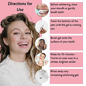 Novashine Teeth Whitening Pen, 2ml 6% Hydrogen Peroxide, Up to 15 whitening Treatments