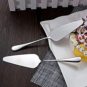 ARFUKA Pie Server Stainless Steel Cake Pie Pastry Server Professional Dessert Server for Cake Cheese Pie Pizza and More, Pack of 2 Silver
