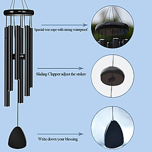 Large 37 inches Wind Chimes for Outside Clearance Sympathy Gifts for Loss One Memorial and Cardinal with a Deep Tone and Resonant Chime Sound Unique for Outdoor, Garden, Patio Decoration