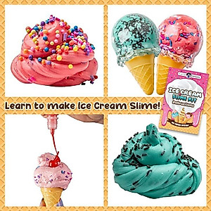 Original Stationery Ice Cream Slime Kit for Girls, Amazing Ice Cream Slime Making Kit to Make Butter Slime, Cloud Slime and Foam Slimes, Great Gift Idea