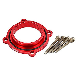 NICECNC Red Throttle Body Spacer Compatible with Dodge Charger Challenger Durango Grand Caravan Journey 3.6L V6 2011-2015,See Fitments