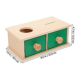 PATKAW Montessori Toys Montessori Toys 2 Year Old Toys Object Permanence Box Montessori Coin Box Toys with Drawer for Toddlers Preschoolers Toy 1 Set Montessori Toys 2 Year Old Toys 2 Year Old Toys