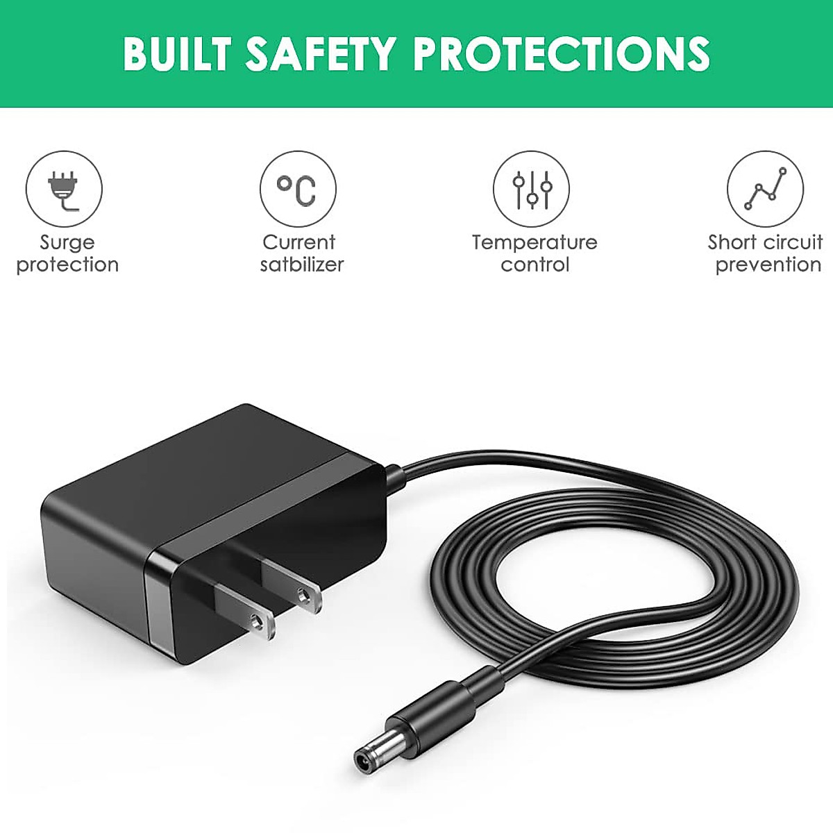 Mrgru 5V Charger Power Cord for Smart Digital Picture Frame Compatible with Skylight/Philips/HP/Aluratek/BSIMB AC Power Adapter