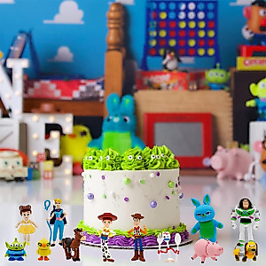 12PCS Toy Inspiration Story Cake Toppers, Story Birthday Party Cake Decorations