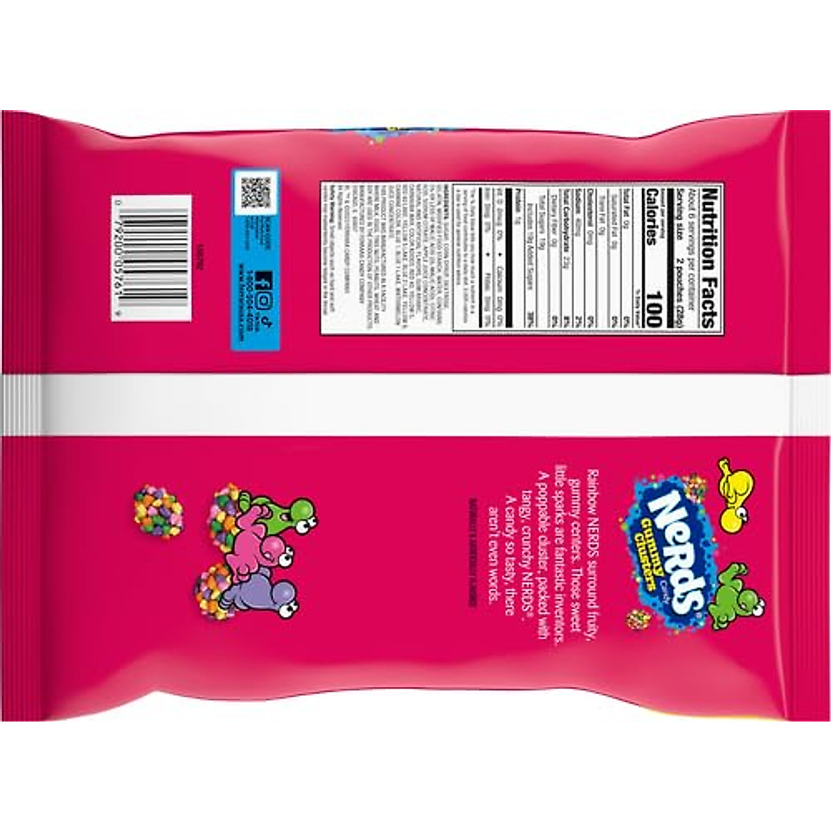 Nerds Gummy Clusters Candy, Halloween Trick or Treat Packs, 6oz Bag