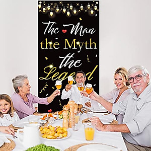 Labakita The Man The Myth The Legend Door Banner, Men's Birthday Decorations for Door, Happy Birthday Dad Banner, Happy Birthday Banner for Men