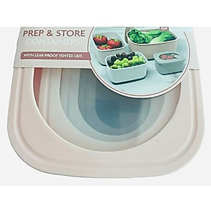 Gourmet Kitchen 8-Piece Plastic Food Storage Container Set with Vented Lids, 4 Sizes (PINK)