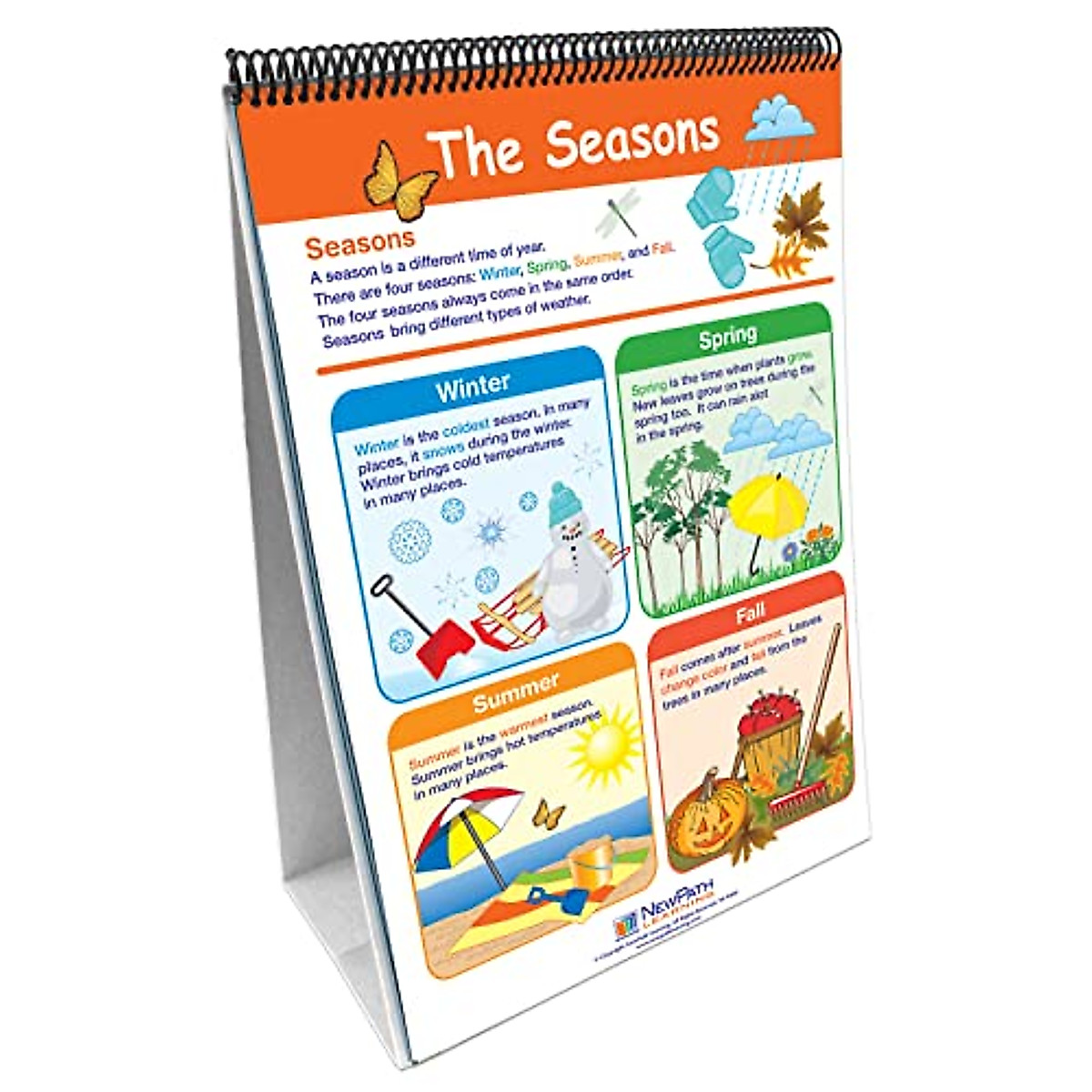 NewPath Learning 10 Piece Science Curriculum Mastery Flip Chart Set, Grade 1