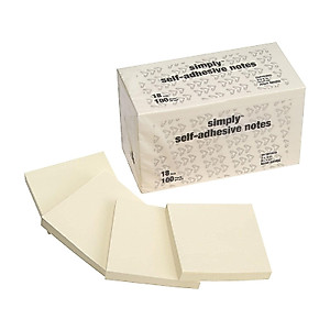 3M 6549-18 Highland Notes, 3 x 3-Inches, Yellow, 18-Pads/Pack