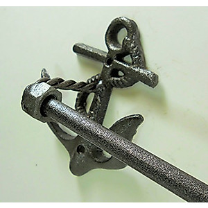 Natural Cast Iron Anchor Towel Bar 24" for Bath or Kitchen