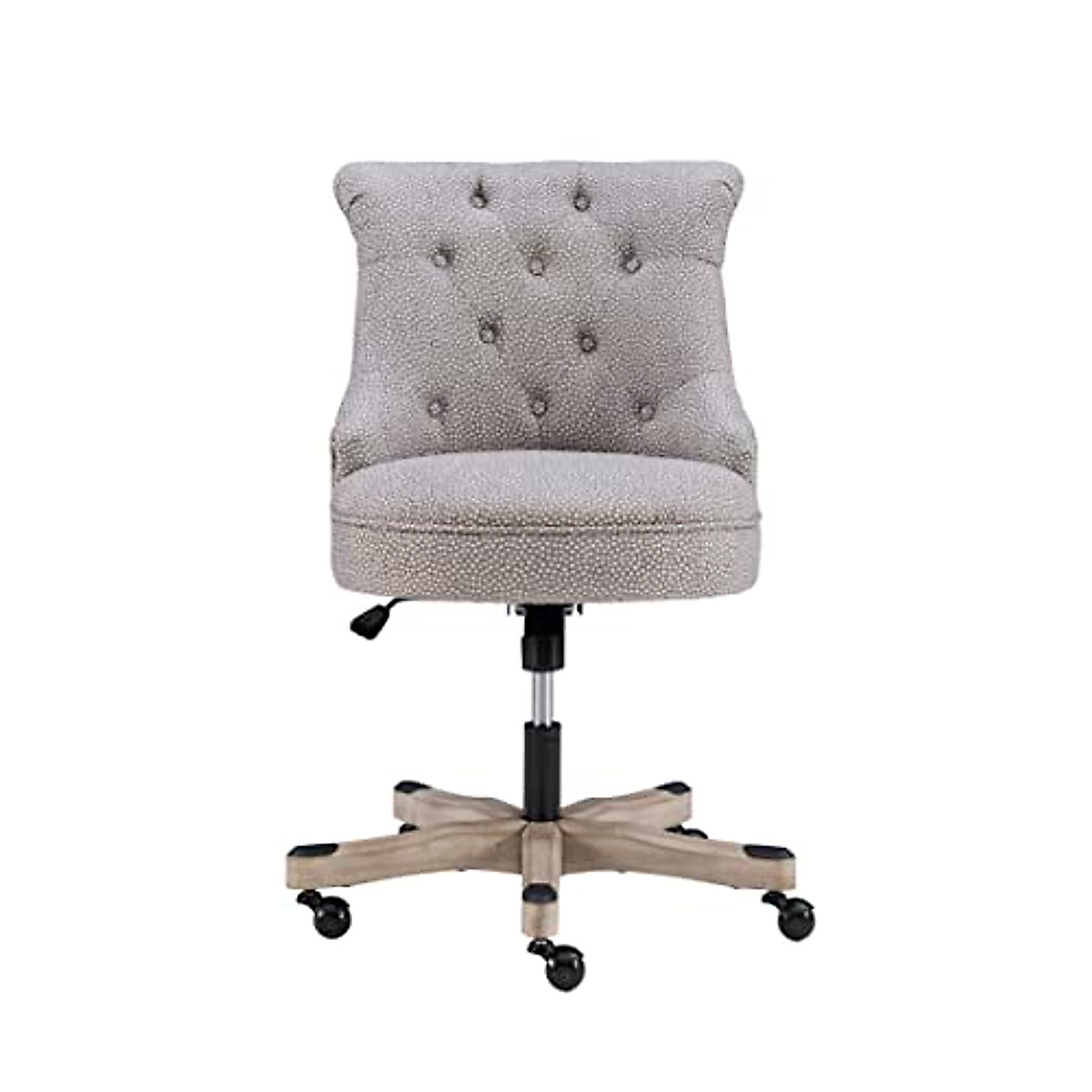 Linon Talia Office Chair, Gray 28.25D x 27.25W x 35.75H Inch