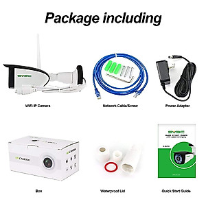 SV3C 5MP WiFi IP Camera Outdoor, Dual Band 2.4GHZ 5GHZ WiFi Security Cameras, Exterior Onvif Cam Support RTSP Browser Viewing, Human Motion Detection, Two-way Audio, IP66 Waterproof, SD Card Recording