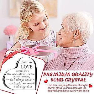 Sympathy Gifts Memorial Bereavement Gifts Acrylic Heart Condolence Gifts for Loss of Loved One, Loss of Father, Loss of Mother Remembrance Gifts (Simple Style, 6 x 6 x 0.6 Inch)