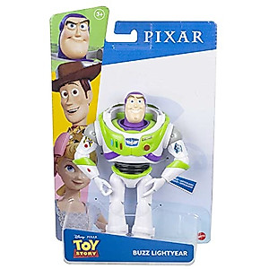 Mattel Disney Pixar Buzz Lightyear Action Figure, Posable Character in Signature Look, Collectible Toy, 7 Inch