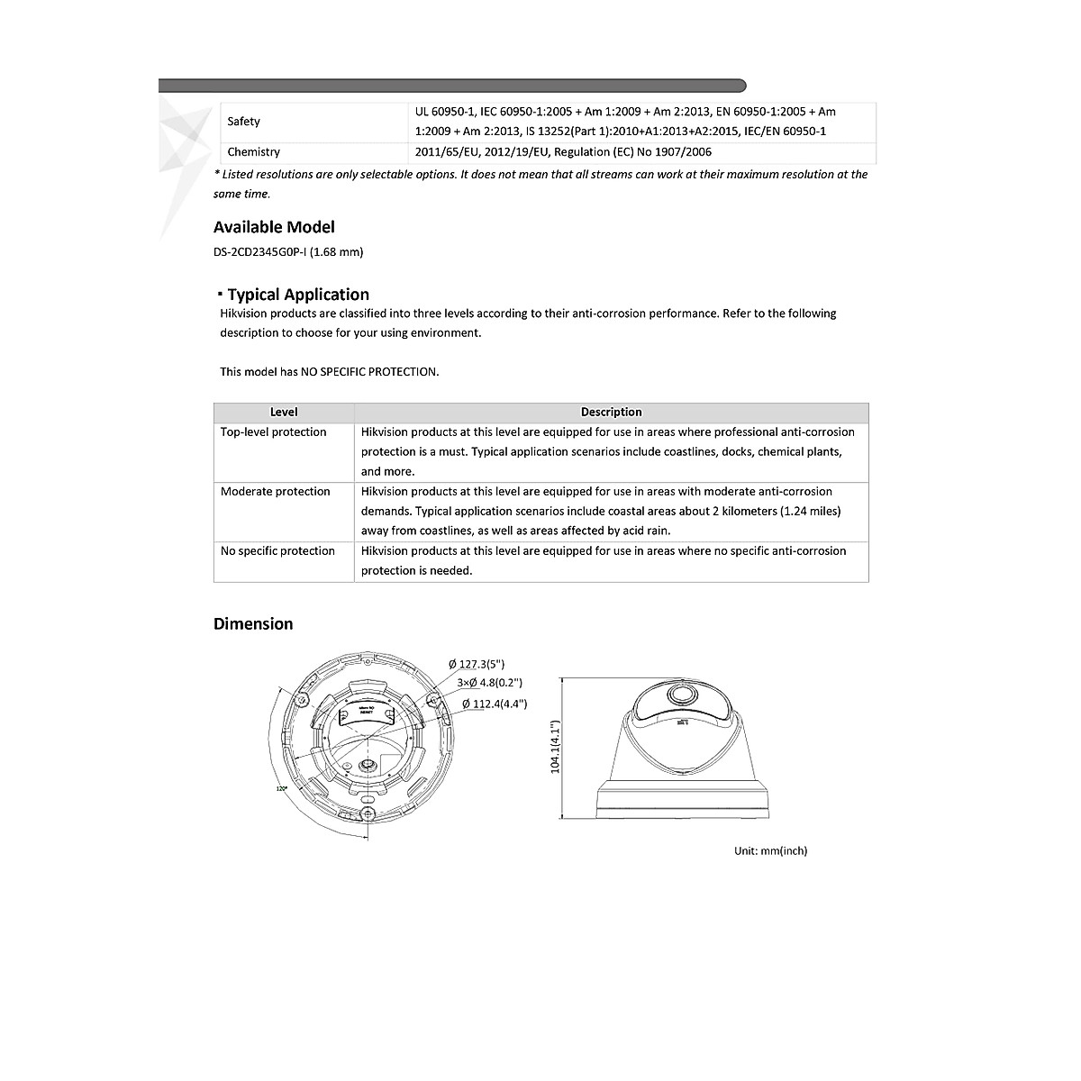 DS-2CD2345G0P-I 4MP Indoor 180° Panoramic Ultra Wide Viewing Angle Fisheye Dome POE IP Security Camera 30ft Night Vision, H.265, WDR, Built-in Micro SD slot (Max 256 GB) Compatible with Hik Vision NVR