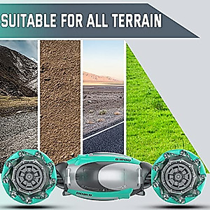 RC Stunt Cars, Mini Remote Control Car for 6 7 8-12 9 10 11 Year Old Boys Gifts 4WD Off Road Double Sided Drift Truck 360° Flips Rotating Toy with Cool Lights Adults Boys Girls Kids Gift