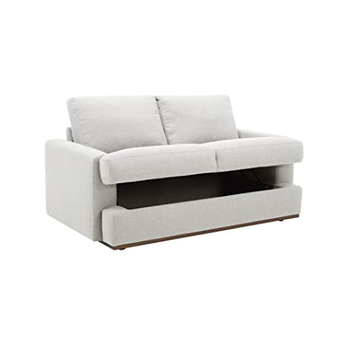 Amazon Brand – Rivet Modern Loveseat Sofa with Underseat Storage, 63.8"W, Chalk
