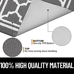 Buganda Indoor Door Mat, Resist Dirt and Absorbent Entrance Mat, Anti-Slip, Low Profile Inside Floor Mat Doormat for Entryway (32x20 inches, Grey)