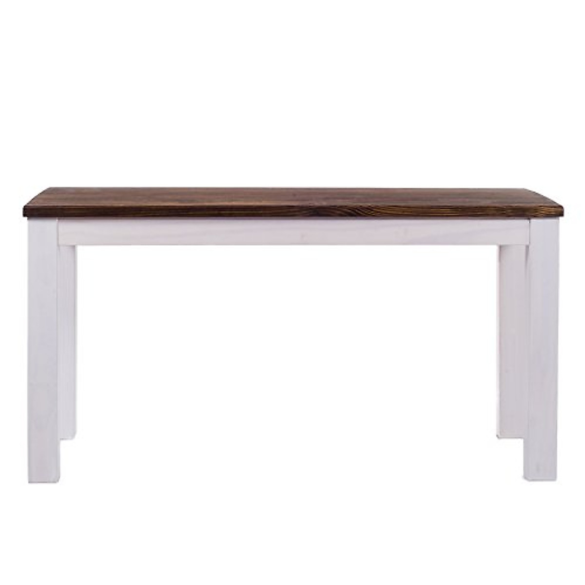 B.R.A.S.I.L.-Möbel TableChamp Dining Table Set for Four Rio Pine with Bench and Two Chairs Oak Antique White Solid Wood