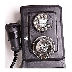 CGF- Decorative Telephones Wall Hanging Phone Model Decorate, Old Fashioned Corded Telephone Landline Phone Wired Telephone for Home Office Hotel, Black